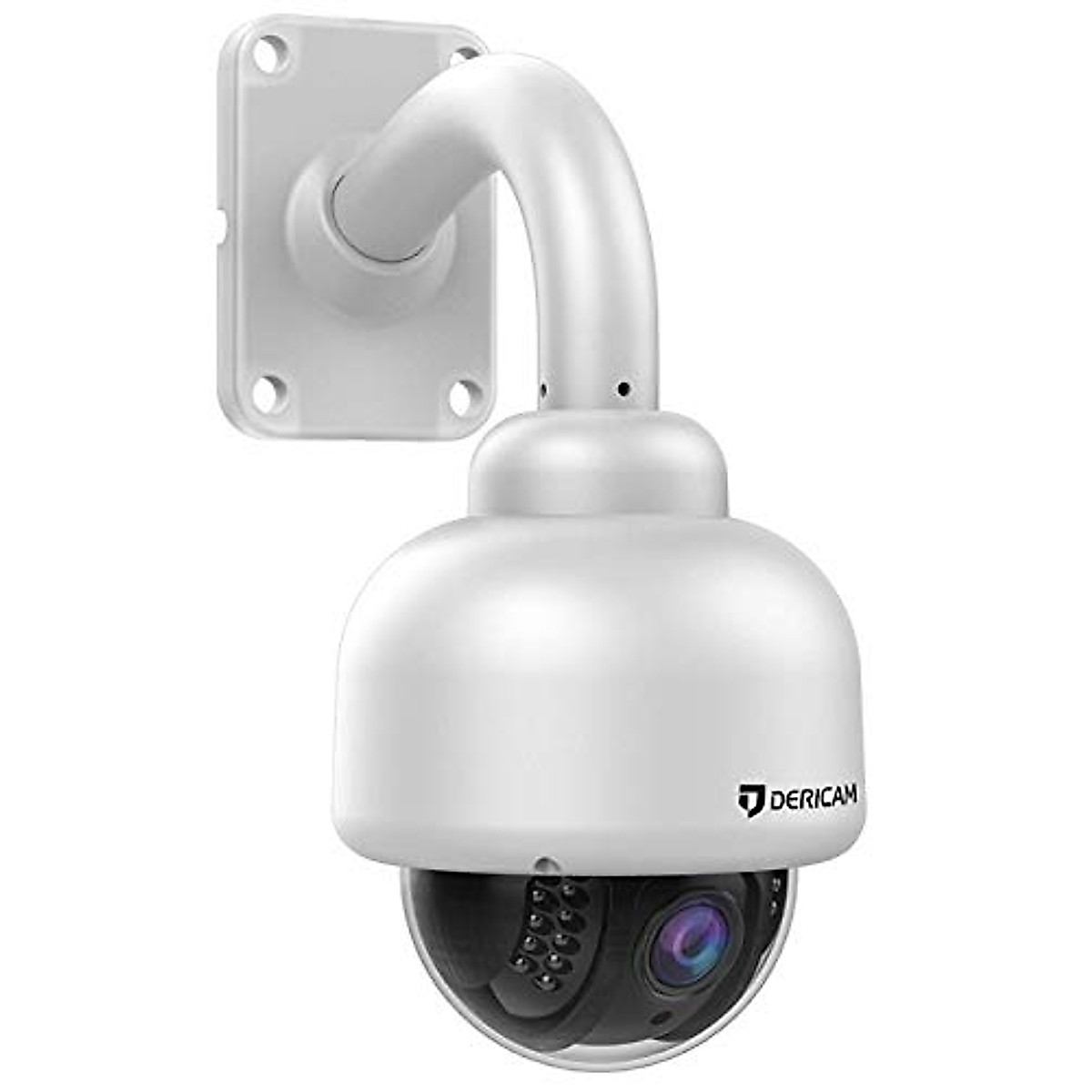 Dericam Outdoor PTZ WiFi Security Camera,1080P IP Surveillance CCTV Camera,Pan/Tilt/Zoom,4X Optical Zoom,Night Vision,Motion Detect,IP65 Weatherproof Pre-Instal 32G SD Card, White