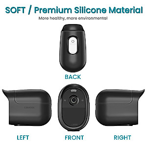 CaseBot Silicone Skins Compatible with Arlo Essential Spotlight Camera (1st Generation, VMC2230), 3 Packs Durable and Weatherproof Protective Silicone Case Cover, White