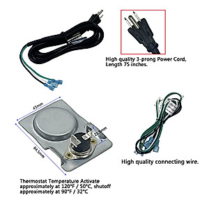 BBQ factory Bestbuyonline GFK4, FK4 Replacment Fireplace Blower Fan KIT for Heatilator, Majestic, Vermont Castings, Monessen, CFM, Northern Flame, Rotom HB-RB74K