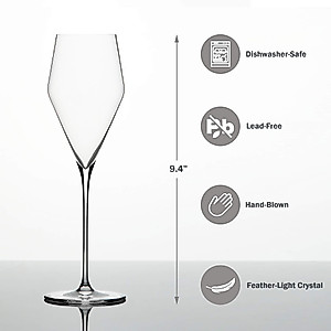 Zalto Denk'Art Champagne Hand-Blown Crystal Wine Glasses | Set of 2