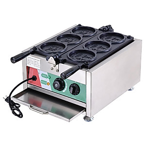 Commercial Waffle Maker, 3000W Portable 3-Grid Waffle Coin Irons, Commercial Electric Waffle Maker, Pancake Maker, Muffins Baking Machine for Restaurant