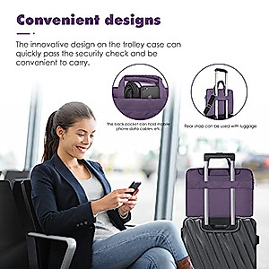 Qishare 13.3 14 inch Laptop Case Laptop Shoulder Bag, Multi-Functional Notebook Sleeve Carrying Case with Strap for Samsung Acer Asus Lenovo Yoga MacBook pro 13 Ultrabook Chromebook(Purple)