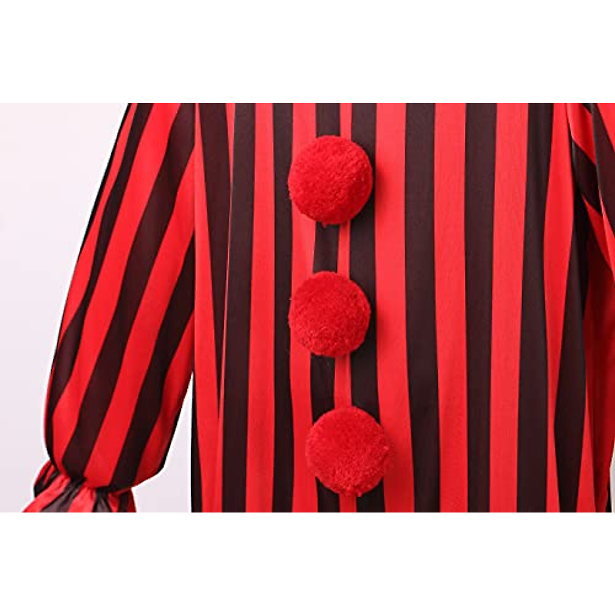 yolsun Clown Costume for Kids with Wig Scary Halloween Dress Up (10-12 Years) Red/Black