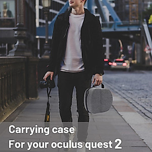 Carrying Case Compatible with Oculus Quest 2 | VR Gaming Headset and Touch Controllers Accessories Storage Bag | Waterproof Hard EVA Case for Oculus Quest 2/1 and Other Accessories