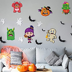 24 Pieces Halloween Make-a-face Sticker Mix and Match Sticker Make Your Own Stickers Halloween Party Games for Birthday Party Decorations Halloween Party Supplies Make a face