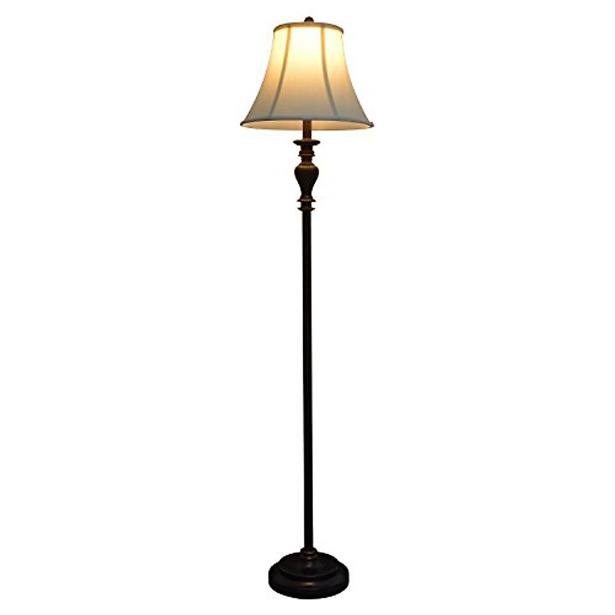 Decor Therapy PL1644 61.5" Walnut Ridge Brass Floor Lamp
