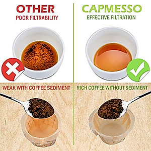 CAPMESSO Disposable Coffee Paper Filters Replacement Kerig Filter Compatible with Reusable Single Serve Pods Keurg Coffee Maker- 600 Count (Natural)