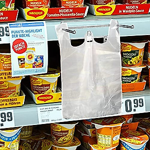 2 Pcs Hanging Plastic Bag Holder Garbage Trash Bag Holder Stainless Steel Grocery Bag Holder T Shirt Bag Holder Rack T Shirt Bag Rack Wall for Cabinet Kitchen Door Restaurant Business Checkout Counter