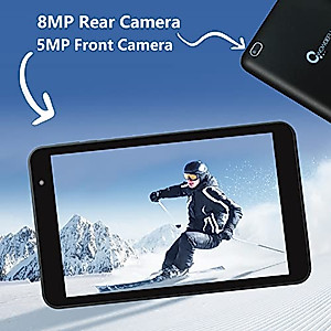 CWOWDEFU Tablet 8 Inch Android 11,WiFi 5G + AX WiFi 6,Dual Camera 5MP+8MP,800x1280 IPS HD,2GB RAM 32GB ROM TF Expansion 256GB,Quad-Core A133, Bluetooth 5.0 (Black)