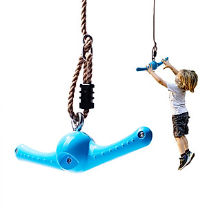 OMNISAFE Ninja-Twister Swing Spins Set, 360° Handle Twist-Kid Ninja Hang Toys, Adjustable Slackline Attachments, Playground Doorway Outdoor Backyard Toddler Swing, Exercise Coordination & Strength
