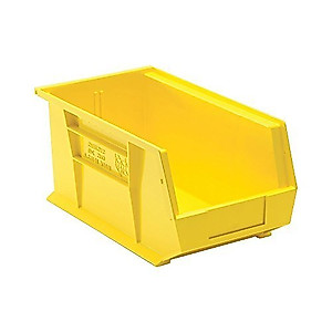Quantum QUS240 Plastic Storage Stacking Ultra Bin, 14-Inch by 8-Inch by 7-Inch, Yellow, Case of 12 by Quantum Storage Systems