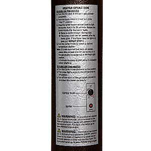 Flash Furniture Sol Patio Outdoor Heating-Bronze Stainless Steel 40,000 BTU Propane Heater with Wheels for Commercial & Residential Use-7.5 Feet Tall