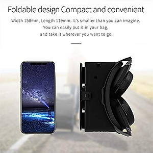 3D Virtual Reality Headset, 3D VR Glasses Viewer w/ Bluetooth Headphones for iOS iPhone 12 11 Pro Max Mini X R S 8 7 Samsung Galaxy S10 S9 S8 S7 Edge Note/A 10 9 8 + Other 4.7-6.2" Cellphone, Black