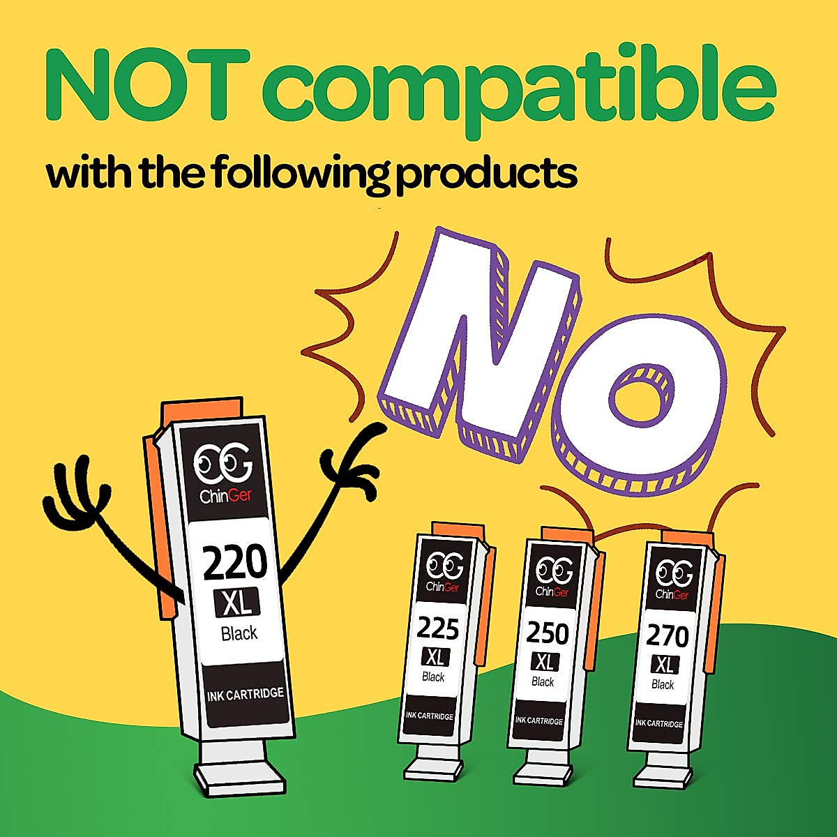 CHINGER Compatible Ink cartridges Replacement for Canon 280 281 PGI-280XXL CLI-281XXL PGI280 XXL CLI281XXL Used in PIXMA TR7520 TR8520 TS9120 TS6120 TS6220 TS6320 TS8320 TS8220 TS8120 Printer (5 Pack)