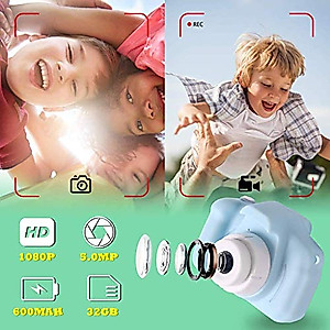 LKYBOA Kids Camera Children Digital Cameras for Boys Girls Birthday Toy Gifts, HD 1080P 4-12 Year Old Rechargeable Digital Video Camera Toy Birthday Gift