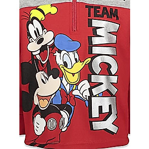 Disney Mickey Mouse Goofy Donald Duck Toddler Boys Fleece Half Zip Hoodie Mickey Mouse Team 3T