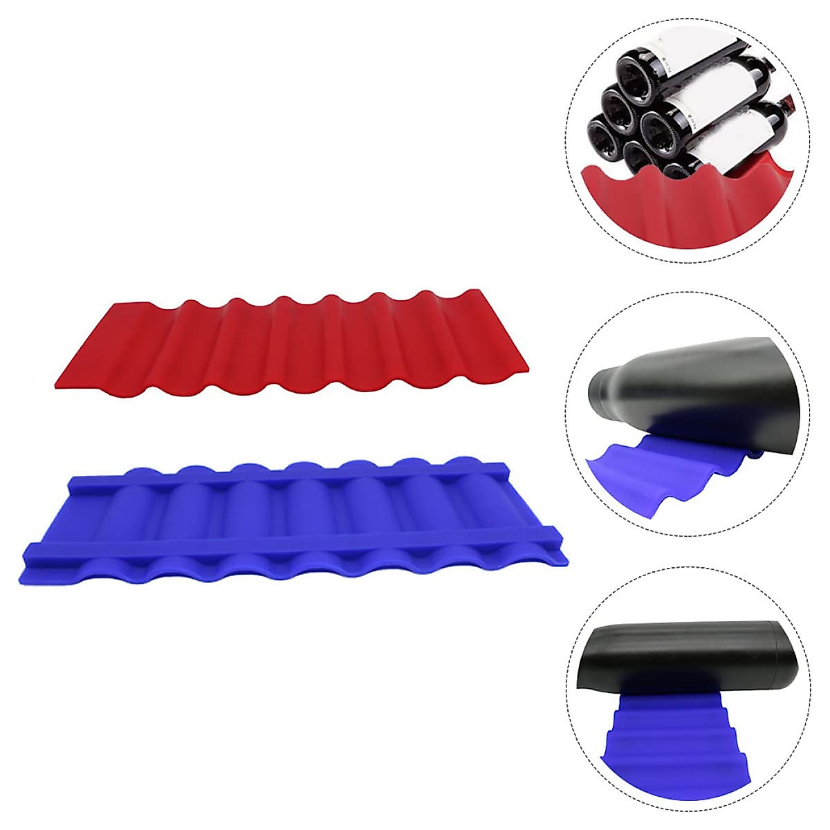 6 Pcs Wine Bottle Mat Drinks Beer Storage Racks Beverage Storage Home Supply Refrigerator Storage Pad Beer Storage Stand Beer Storage Mat Wave Can