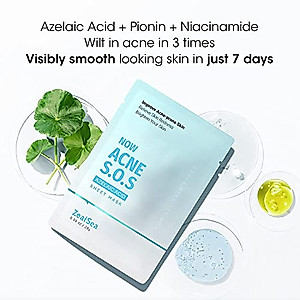 ZealSea Face Sheet Mask, 5 Pack Anti-Acne Face Mask, Face Mask Skin Care for Sensitive Soothing, Pore Cleansing, Moisturizing, Brightening, Firming, Beauty Mask for All Skin Type