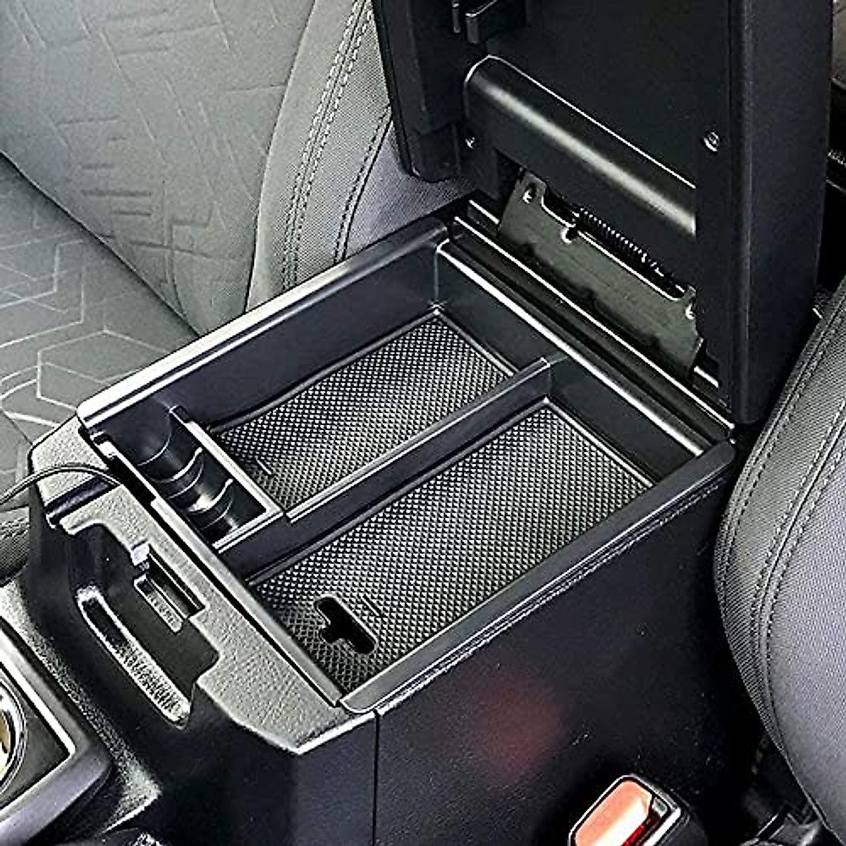 EDBETOS 3rd Gen Tacoma Accessories for Toyota Tacoma 2016 2017 2018 2019 2020 2021 2022 Center Console Organizer Tray and Glove Box Organizer Armrest Interlock Secondary Storage ABS Material