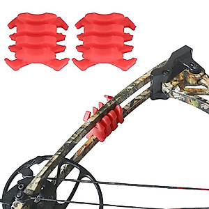 Zerone 2 Pcs Compound Bow Stabilizer Archery Rubber Bow Limbs Vibration Damper Archery Bow Accessories Crab Shaped Shock-Absorbing Sliencer for Hunting Traing(Red)