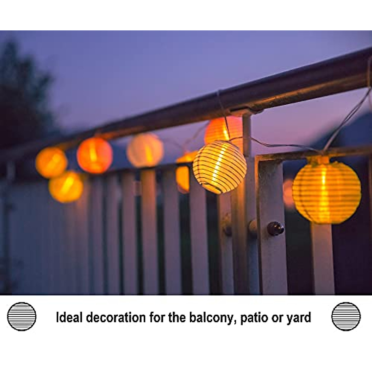 CozyHome Outdoor Lights for Patio | Solar Outdoor Lights 20 LEDs | Solar Lights Outdoor Garden | Solar String Light Lantern | Outdoor Solar String Lights | Solar String Lights Outdoor Garden