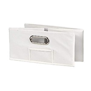 Niche Cubo Low Open Folding Fabric Bin, Single, White