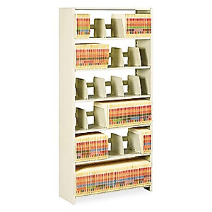 Tennsco Snap-Together Steel Six-Shelf Closed Starter Set, 36w x 12d x 76h, Sand