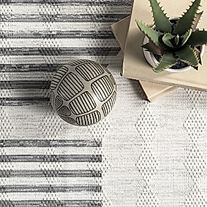 nuLOOM FAE Geometric Shapes Machine Washable Area Rug, 8' x 10', Beige