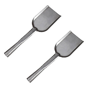Cabilock 2Pcs Long Ash Shovel Handheld BBQ Charcoal Ash Poker Scoop Oven Ash Shovel Mini Dust Pan for Wood Stoves Campire Fireplace