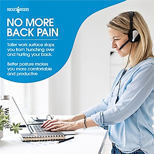 Rocket Risers Folding Table Risers - Make Your Folding Table a Counter Height Table - Set of 4 Table Leg Risers