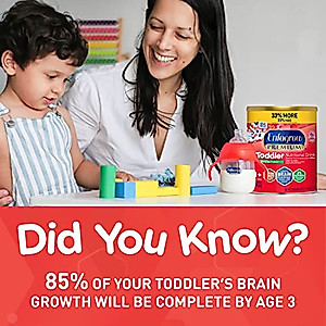 Enfagrow Premium Toddler Transitions Nutritional Drink, Natural Milk Flavor, Omega-3 DHA for Brain Support, Prebiotics & Vitamins for Immune Health, Non-GMO, Powder Can, 32 Oz (Pack of 6)