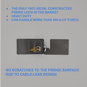 Fridge Lock French Door Refrigerator Door Lock (Grey)