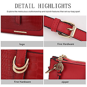 MKF Collection Women's Crossbody Bag, Vegan Leather Crossover Bag, Small Shoulder Bag Handbag by Mia K