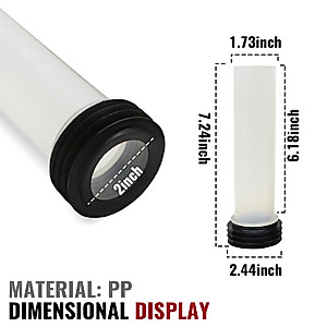 PuritySage Wall Hung Toilet Tank Pipe Connector Set,Compatible with Geberit 152.404.46.1/240.752.11.1,Toilet & Bidet Replacement Parts with HDPE Plastic,Easy Installation