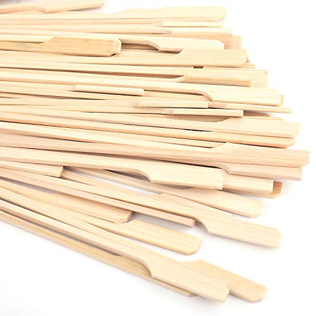 Lawei 500 pack Bamboo Kabob Skewers - 7 inch Bamboo Barbecue Skewers BBQ Picks Paddle Skewers for Outdoor Grilling Meat Chicken, Shrimp, Vegetable BBQ