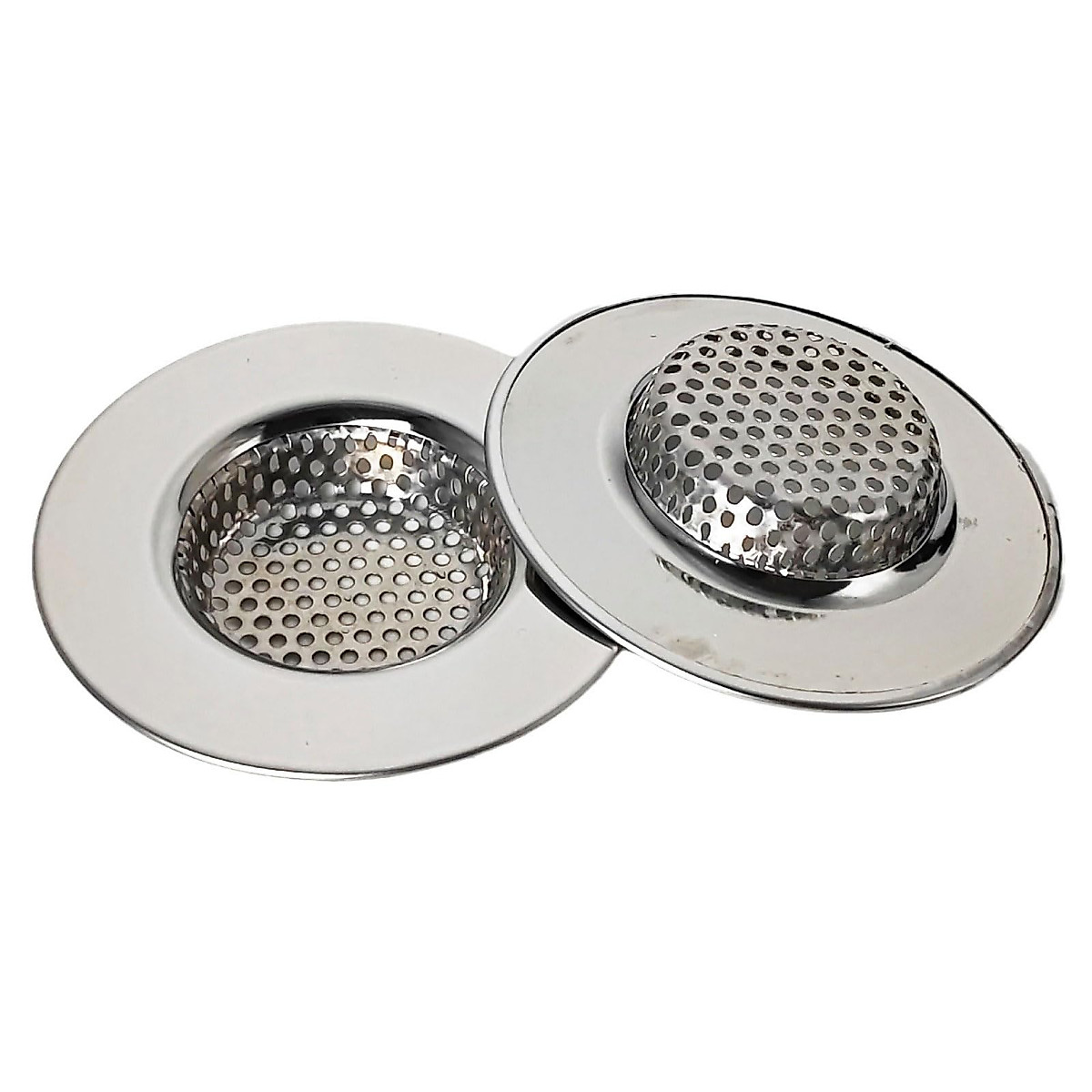 Haoyull 2pcs Kitchen Sink Strainer Plug Stainless Steel Hole Cover Bathtub/Shower Drain Cover Hair Catcher Sink Stopper, Dimensions as shown