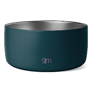 Simple Modern Stainless Steel Pet Water Bowl for Dogs & Cats | Reusable Insulated Stainless Steel Food Bowls for Dog Cat | No Tip No Slip BPA Free | Bentley Collection | Large (64oz) | Riptide