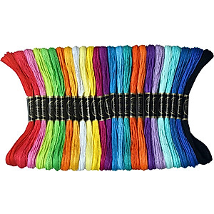 Rainbow Colors Embroidery Floss - Cross Stitch Threads - Friendship Bracelets Floss - Crafts Floss- Hand Embroidery Thread 25 Skeins Per Pack