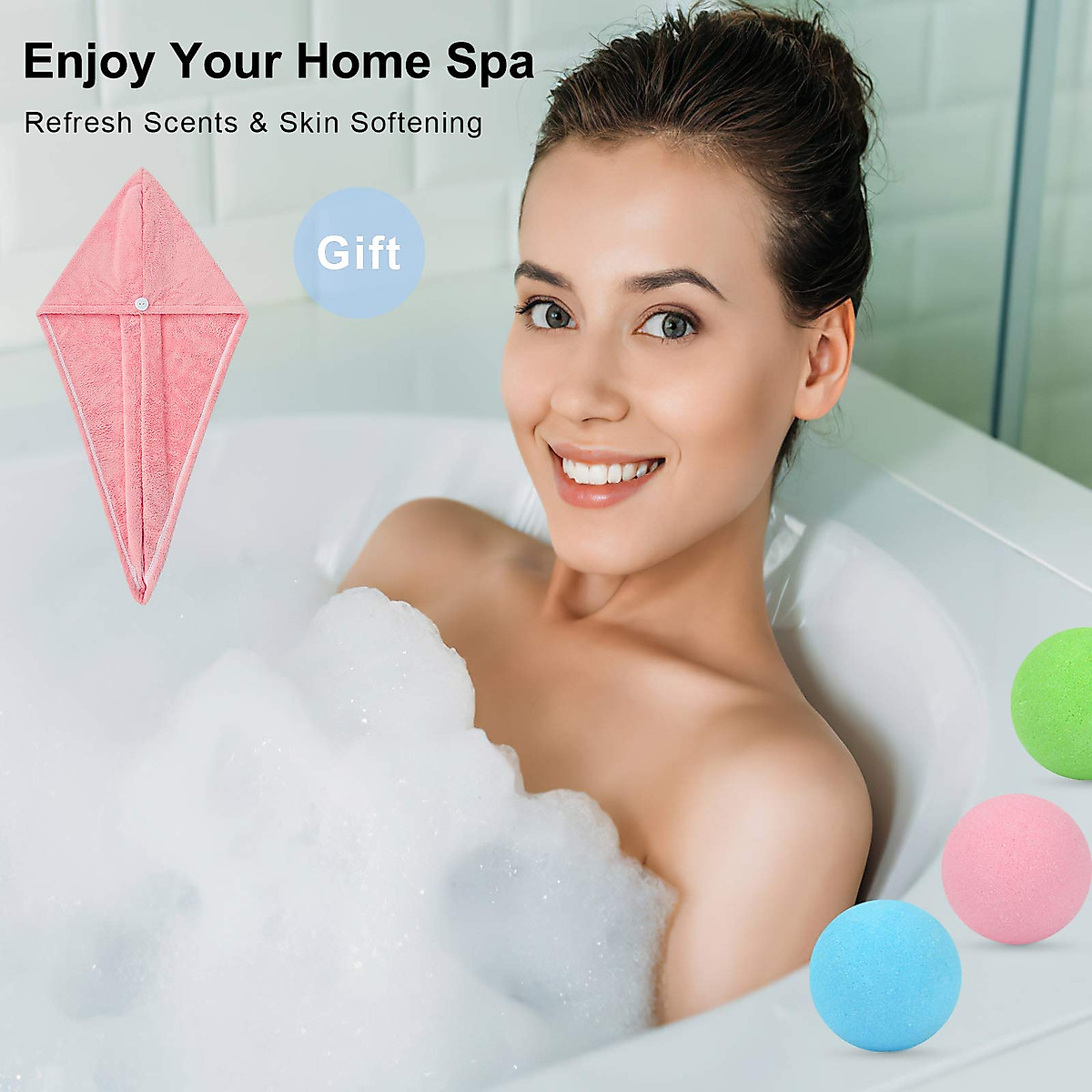 36 Organic Bath Bombs Gift Set, Natural Mini Handmade Bath Bombs for Women, Girls, Men, Kids Safe Bubble Bath Bomb, Rich Essential Oils Spa Bath Fizzies for Moisturizing Dry Skin, Relaxing Scents