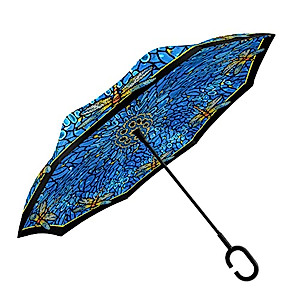 RainCaper Fine Art Reverse (inside-out) Umbrellas (Tiffany Dragonfly)