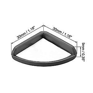 uxcell Corner Guards Edge Protector Furniture Table Corner Protectors Adhesive Soft Silicone Black 30x30x9mm, 28 Pcs