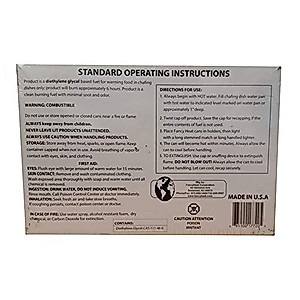 Fancy Heat, Clean Burning Chafing Dish Fuel with Minimal Odor and Soot, "6 Pack", 6 Hour 8oz, Yellow Label