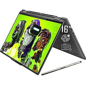 Lenovo 2023 Newest Yoga 7i 16" WUXGA Touch 2-in-1 Laptop, 13th Gen Intel 10-Core i5-1335U, 8GB LPDDR5 RAM, 512GB SSD, Intel Iris Xe Graphics, 2xThunderbolt, Backlit KB, FP, Win11 Home, Storm Grey