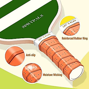 Sprypals Pickleball Paddles,USAPA Approved Fiberglass Surface with Polypropylene Core Pickleball Set Premium Pickleball Rackets Pickleball Paddle Set ​for Men Women