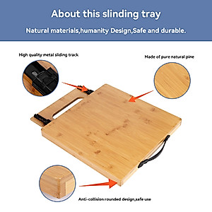 HomenComfy Wooden Kitchen Appliances Slider, Premium Multipurpose Under Cabinet Countertop Appliance Sliding Rolling Tray for Coffee Maker Toaster Blender Air Fryer Stand Mixer