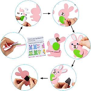 JOYIN 24 Pcs Foam Easter Egg Magnet Craft Kit, Easter Craft Kits DIY Animal and Egg Magnet Set for Kids Favor Classroom Homeschool Art Decor, Art and Craft Supplies Party Favors