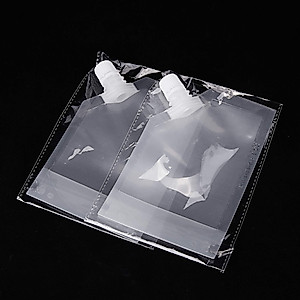 Concealable And Reusable cruise sneak flask Pouches flask kit Rum Runner Plastic Bags for Sneak to go flask (8OZ-6PCS)