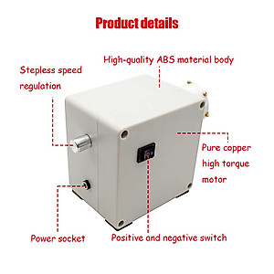 Aitoserlea Portable Fishing Rod Building Winding Elctric-Drive Machine Professional DIY Fishing Rod Tool AC 100-240V 0-66RPM (without Foot Switch)