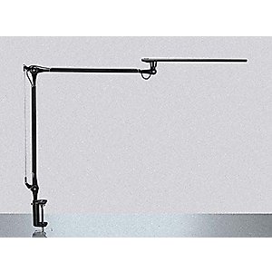 PHIVE LED Desk Lamp, Architect Task Lamp, Metal Swing Arm Dimmable Drafting Table Lamp with Clamp (Touch Control, Eye-Care Technology, Highly Adjustable Office, Craft, Studio, Workbench Light) Black