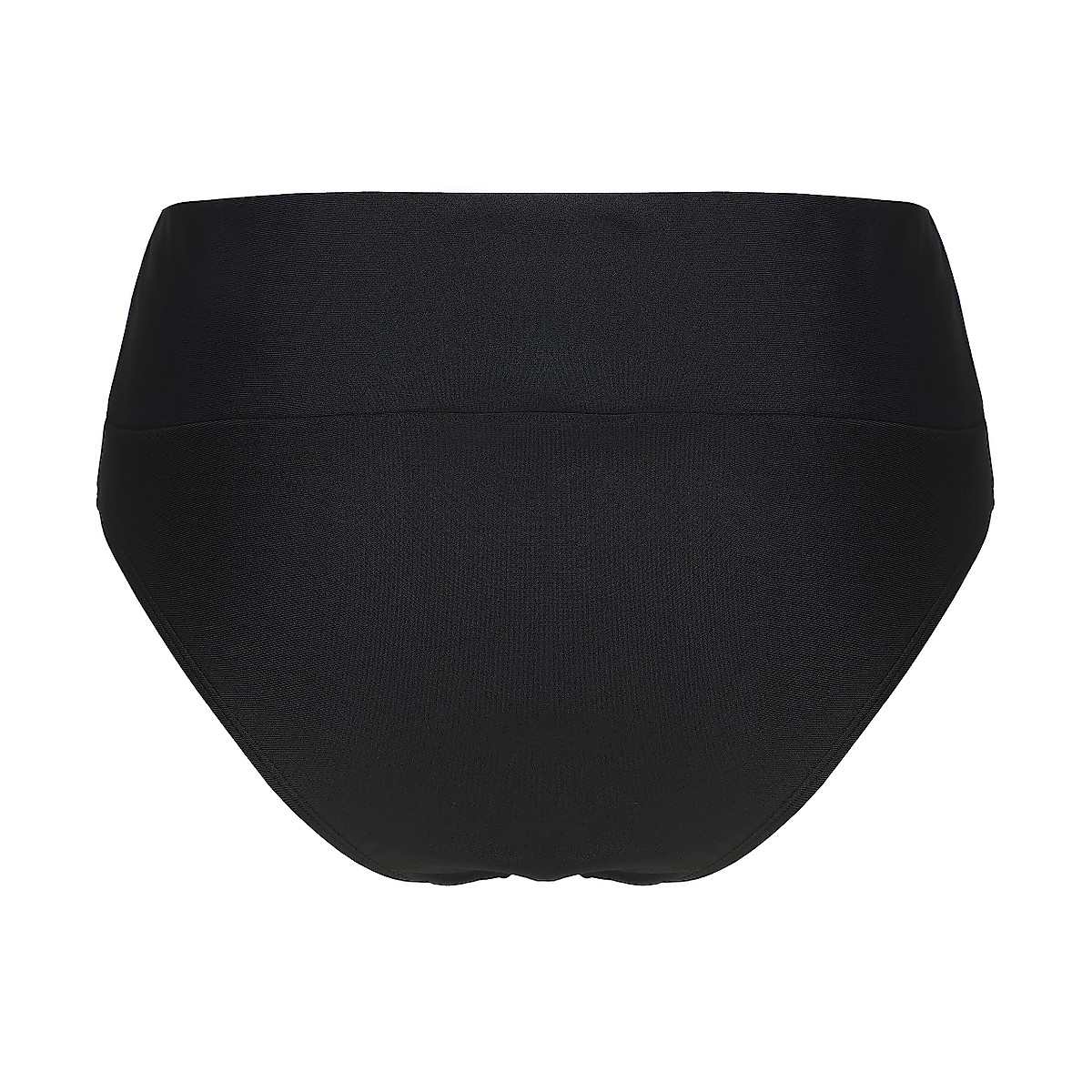 Zohamung Womens Retro High Waisted Bikini Bottoms Brazilian Cheeky High Cut Tankini Briefs Gray Black